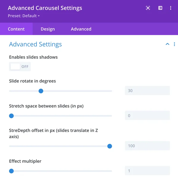 Advanced Carousel Module Overview - DiviFlash Docs