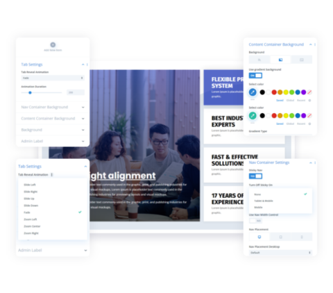 Advanced Divi Tabs Module - DiviFlash