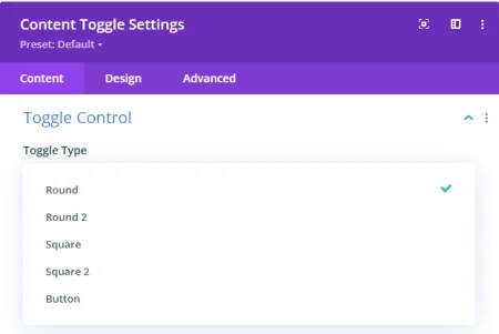 Content Toggle Module Overview - DiviFlash Docs