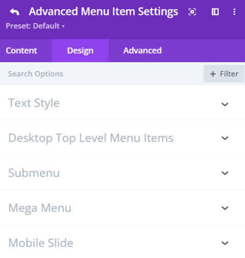 Advanced Menu Overview - DiviFlash Docs