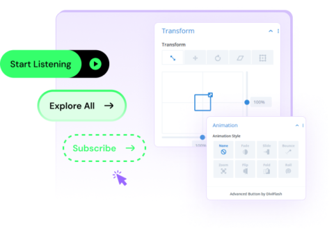 Advanced Divi Button Module - DiviFlash